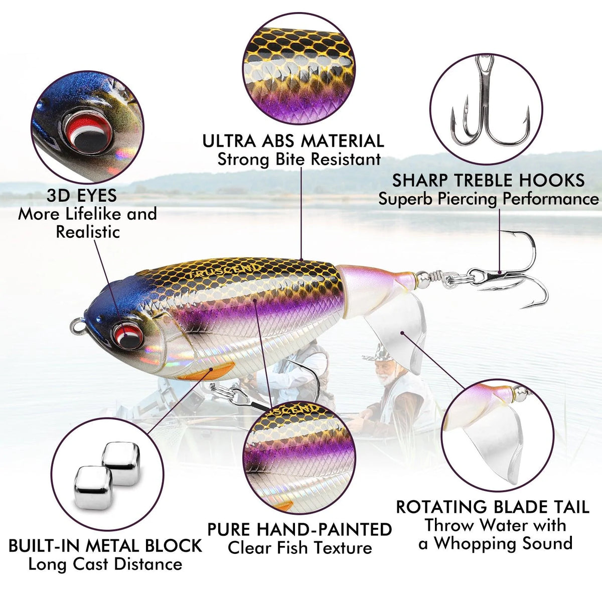 Topwater Revenge Plopper Lure Prop Bait – LURE HUB